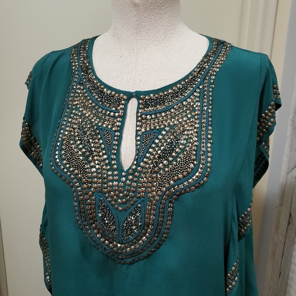 Calypso St. Barth | Tops | Calypso St Barth Mila Silk Embellished Tunic ...